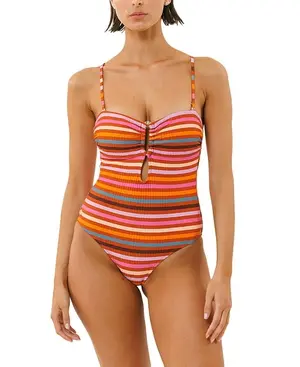 BILIBLOND Renee One-piece Swimsuit - Colorful Stripes