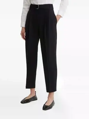BOSS Belted Pleated Cropped Trousers