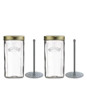 KILNER Pickle Jars With Lifter, Set Of 2 - Clear