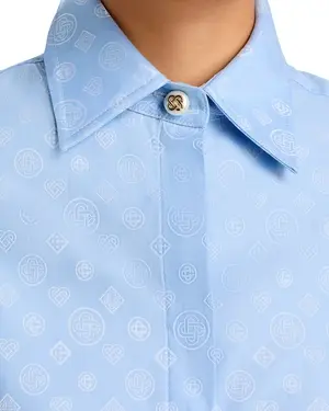 Casablanca Monogram Shirt - Blue Monogram
