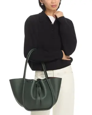 Proenza Schouler Large Ruched Leather Tote - Bottle
