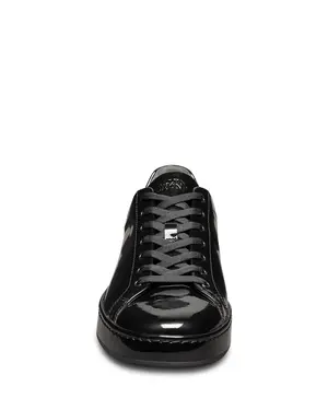 Allen Edmonds Barnes Low Top Leather Sneakers - Patent Black