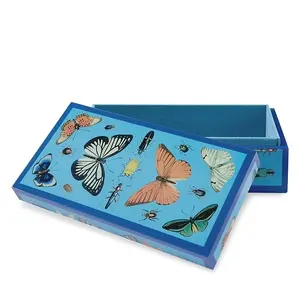 Jonathan Adler Small Lacquer Botanist Box - Blue
