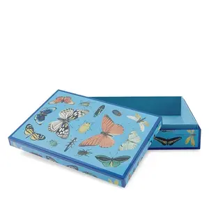 Jonathan Adler Large Lacquer Botanist Box - Blue