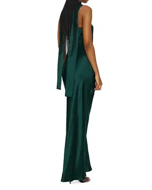 REFORMATION Oren Silk Maxi Dress - Forest