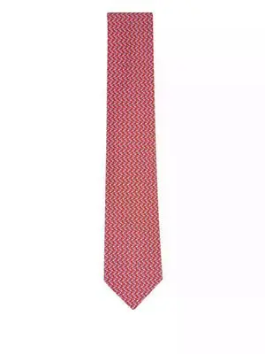 FERRAGAMO Patterned Neck Tie - Red