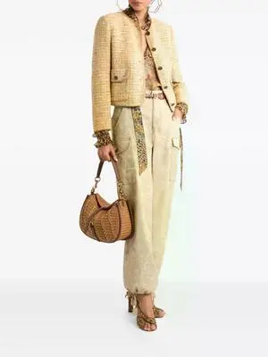 Etro Paisley Animal Silk Scarf Top