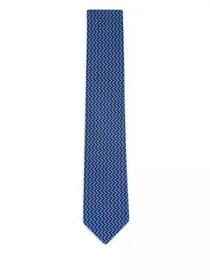 FERRAGAMO Patterned Necktie - Blue