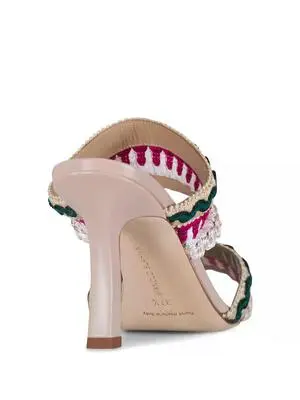 Manolo Blahnik Mabecomu Embroidered Two-strap Sandals