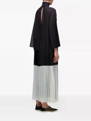 OSKLEN Pleated High-neck Midi Dress
