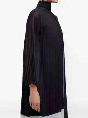 OSKLEN Pleated High-neck Midi Dress