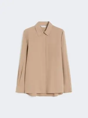 Max Mara Silk Canvas Shirt - Hazelnut Brown