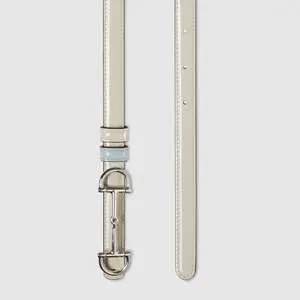 Gucci Reversible Thin Belt With Horsebit Buckle