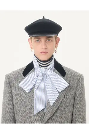 Valentino Garavani Single-breasted Wool Jacket In Chevron Pattern