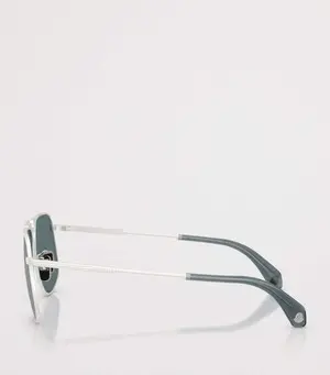 Moncler Vitessa Aviator Sunglasses - Silver