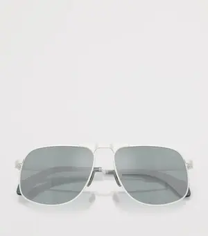 Moncler Vitessa Aviator Sunglasses - Silver