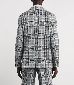 Thom Browne Cotton Tweed Check Blazer