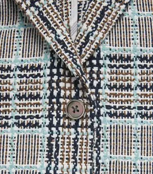 Thom Browne Cotton Tweed Check Blazer