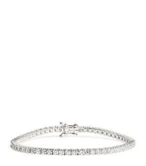 Harrods Gold And Diamond Tennis Bracelet - White