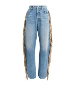 Women's Fringe Bottoms Jeans