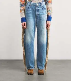 MOTHER The Half-pipe Fringe Jeans