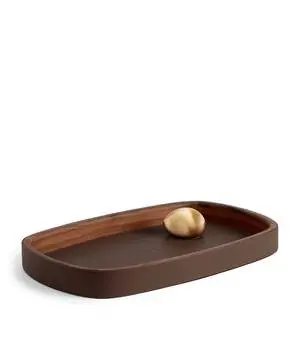 Assouline Leather Pebble Trinket Tray