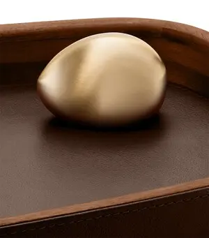 Assouline Leather Pebble Trinket Tray