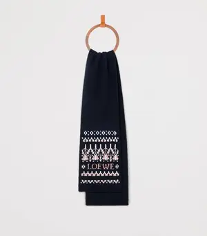 Loewe Wool-blend Logo Scarf