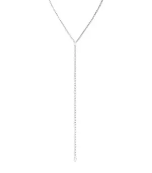 Shay Gold And Diamond Thread Y Necklace - White