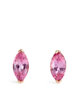 Shay Diamond And Sapphire Stud Earrings - Rose Gold