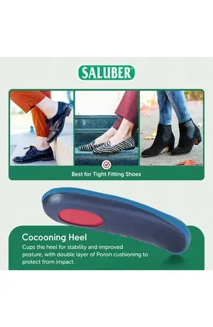 SALUBER Premium Three-quarter Length Orthotic Insole