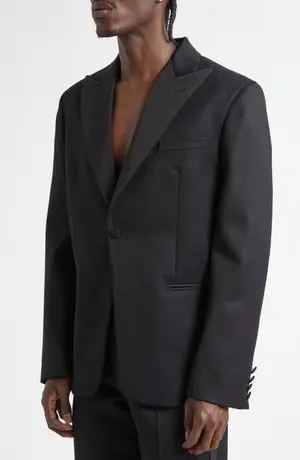 JW Anderson Peak Lapel Wool Tuxedo Jacket