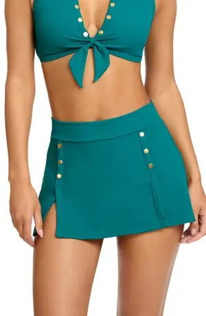 Robin Piccone Swim Cover-Up Skirt Cerulean