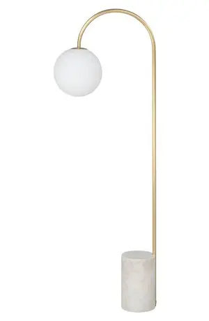 RENWIL Merlot Satin Brass Floor Lamp - No Color