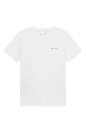 LES DEUX Brady Flower Market Organic Cotton Graphic T-shirt