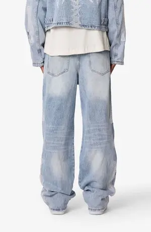 Mnml Skeleton Distressed Baggy Jeans