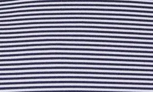 Mizzen+main Versa Trim Fit Stripe Performance Golf Polo - Navy White Stripe