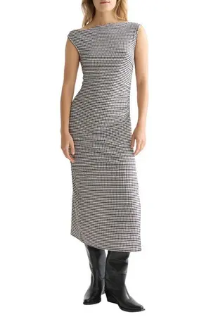 Scotch & Soda Asymmetric Neck Gingham Dress