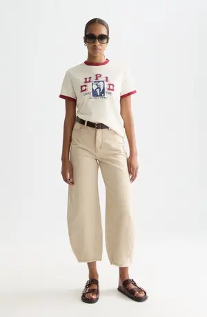 Scotch & Soda Cotton Blend Graphic Ringer T-shirt
