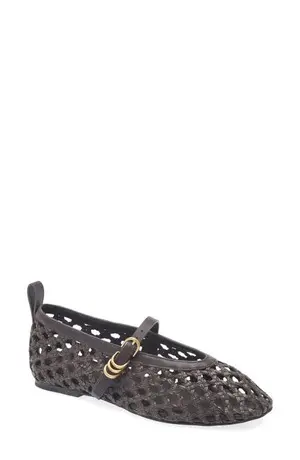 Rag & Bone Spire Woven Mary Jane Flat - Dark Purple