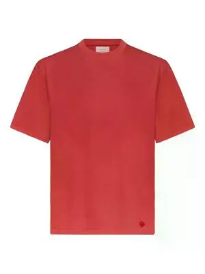 Loulou De Saison Embroidered Logo Crew-neck T-shirt - Red