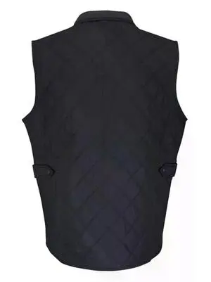 Peter Millar Quilted Zip-up Gilet - Black