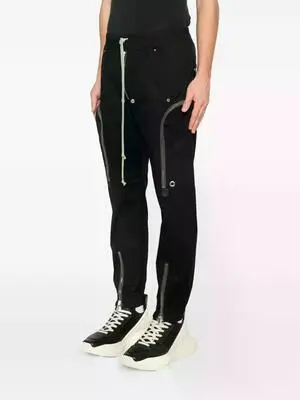 Rick Owens Temple Bauhaus Zip-detail Trousers - Black