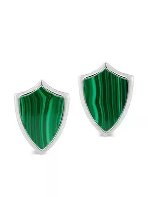 Mateo Malachite Shield Cufflinks
