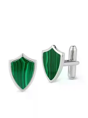 Mateo Malachite Shield Cufflinks