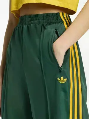 Adidas Loose Fit Stripe Track Pants - Green