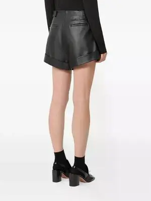 Sportmax Belted Leather Shorts