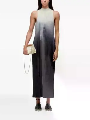 OSKLEN Plissé Degradé Midi Dress