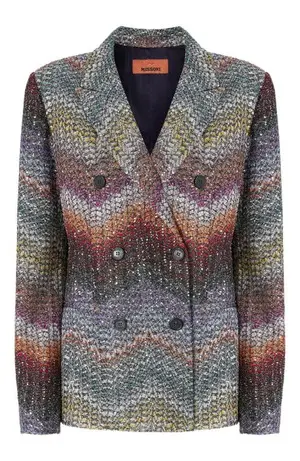Missoni Double-breasted Blazer In Sequined Viscose Lam - Multicoloured