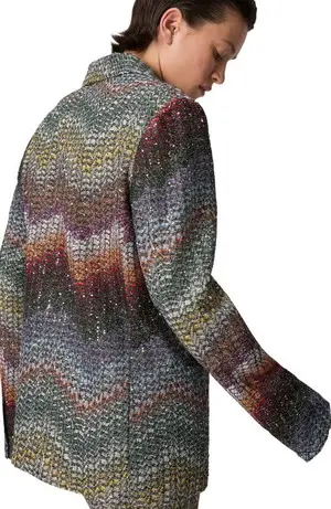 Missoni Double-breasted Blazer In Sequined Viscose Lam - Multicoloured